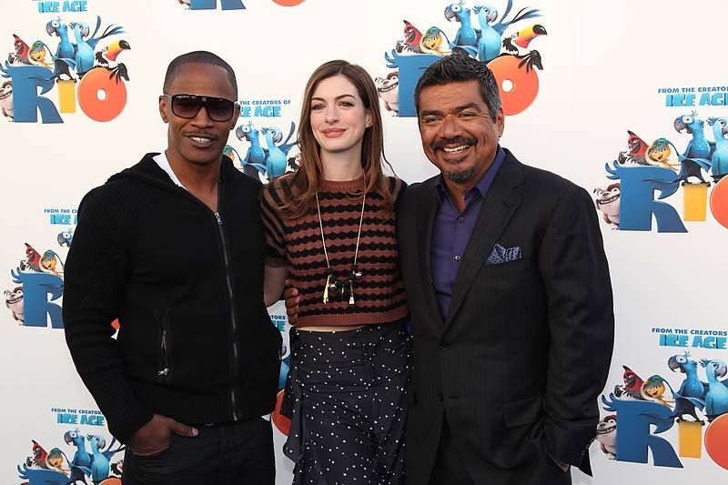 Photo de Jamie Foxx - Rio : Photo Carlos Saldanha, Jamie Foxx, Anne ...